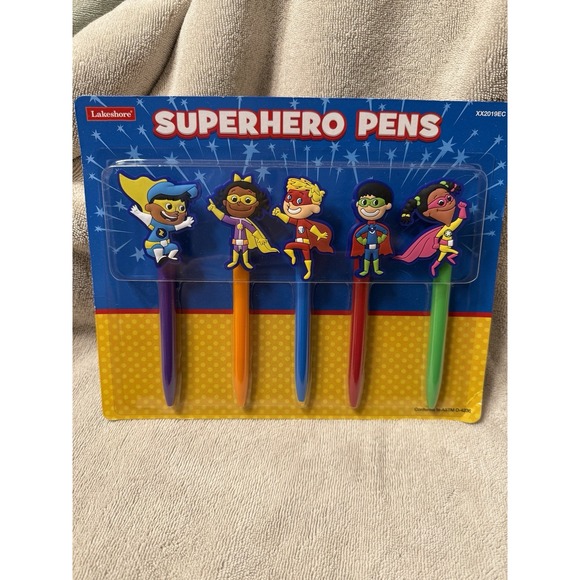 Toys | Superhero Pens Lakeshore Kids Homeschool Classroom Set Of 5 ...